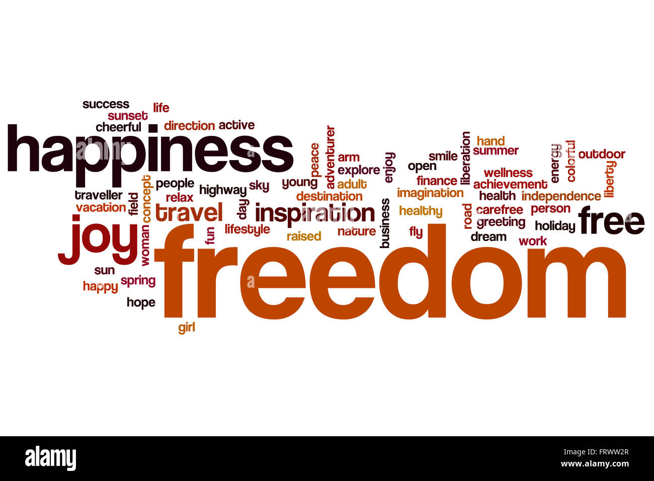 Freedom word cloud Stock Photo - Alamy