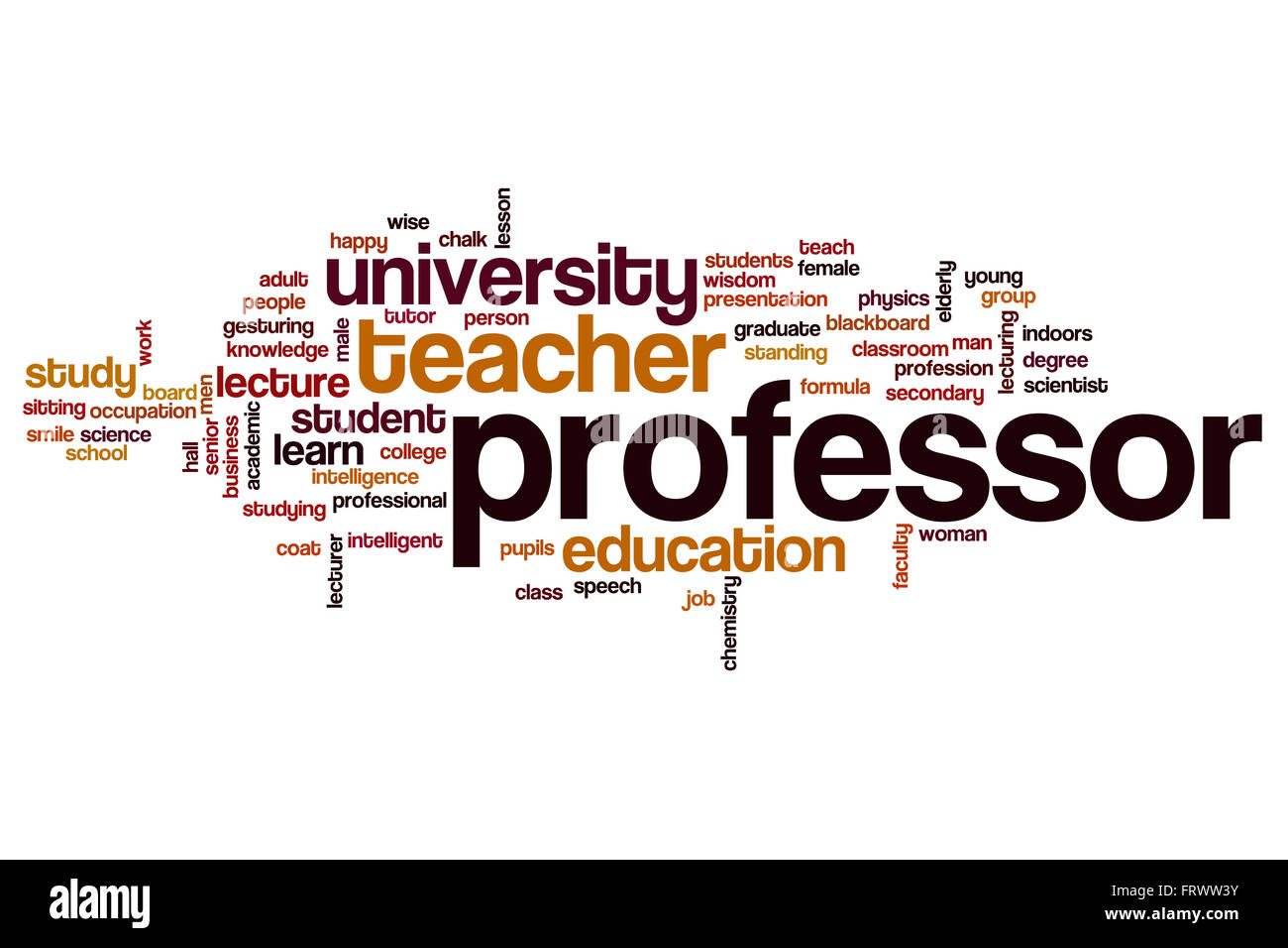 Professor word cloud Stock Photo - Alamy