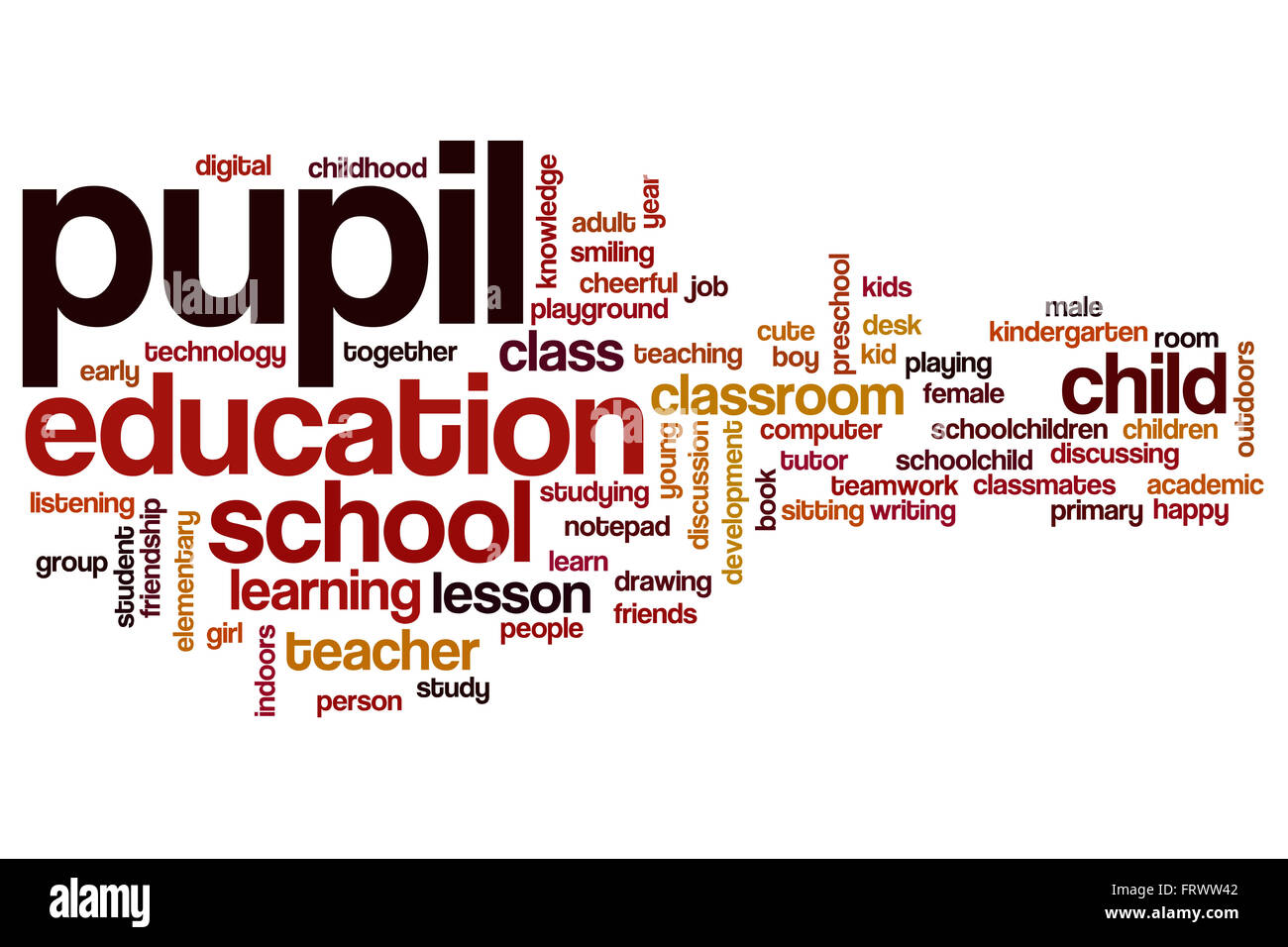 Pupil word cloud Stock Photo - Alamy