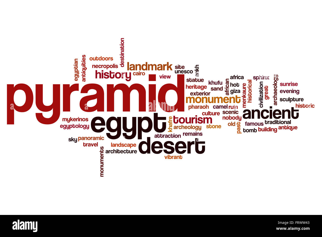 Pyramid word cloud Stock Photo - Alamy