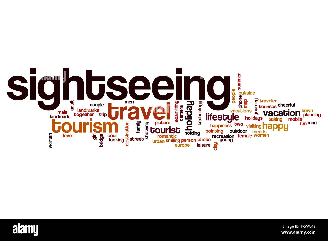 Sightseeing word cloud Stock Photo - Alamy