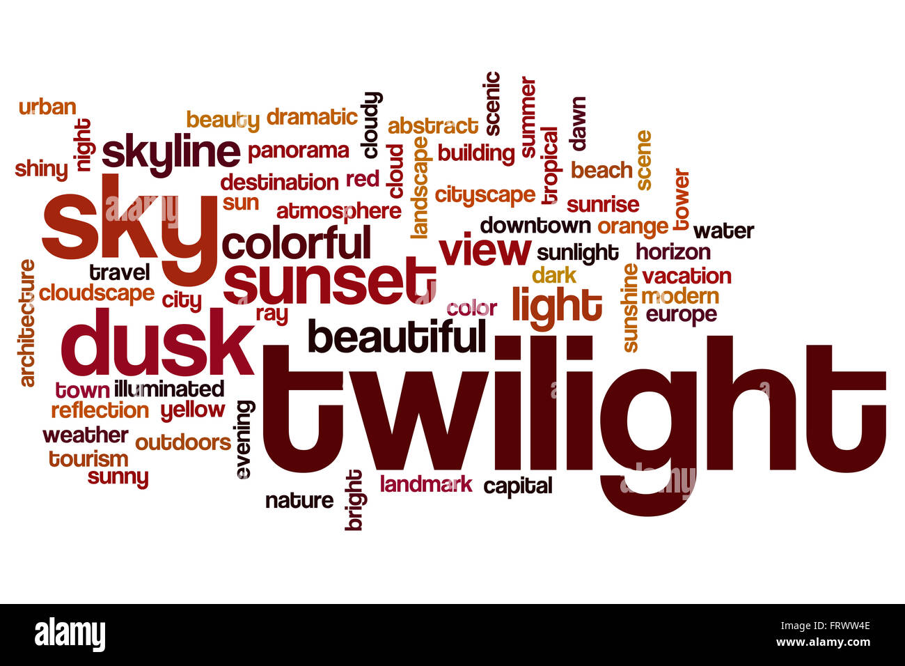 Twilight word cloud Stock Photo - Alamy