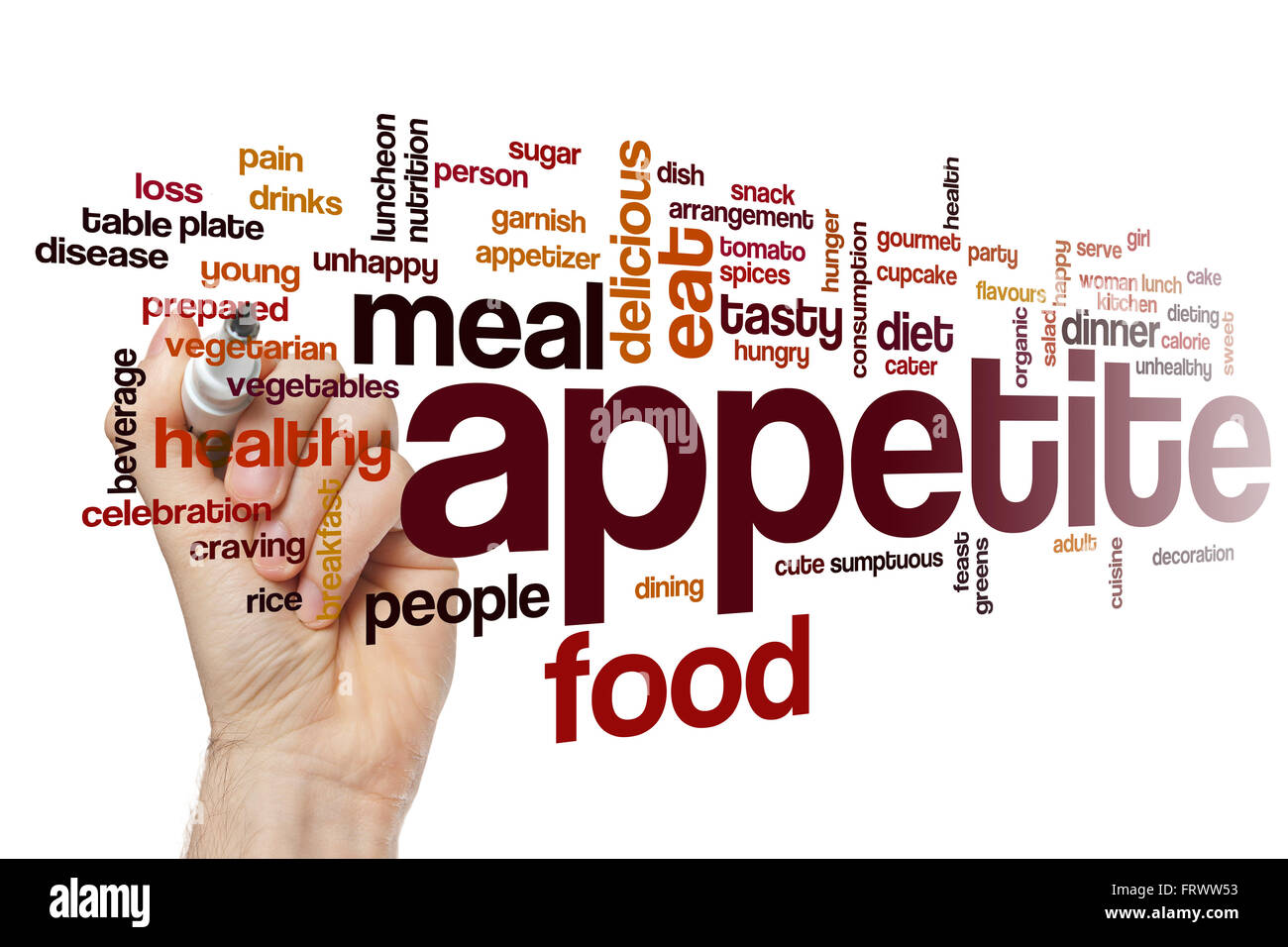 Appetite word cloud Stock Photo - Alamy