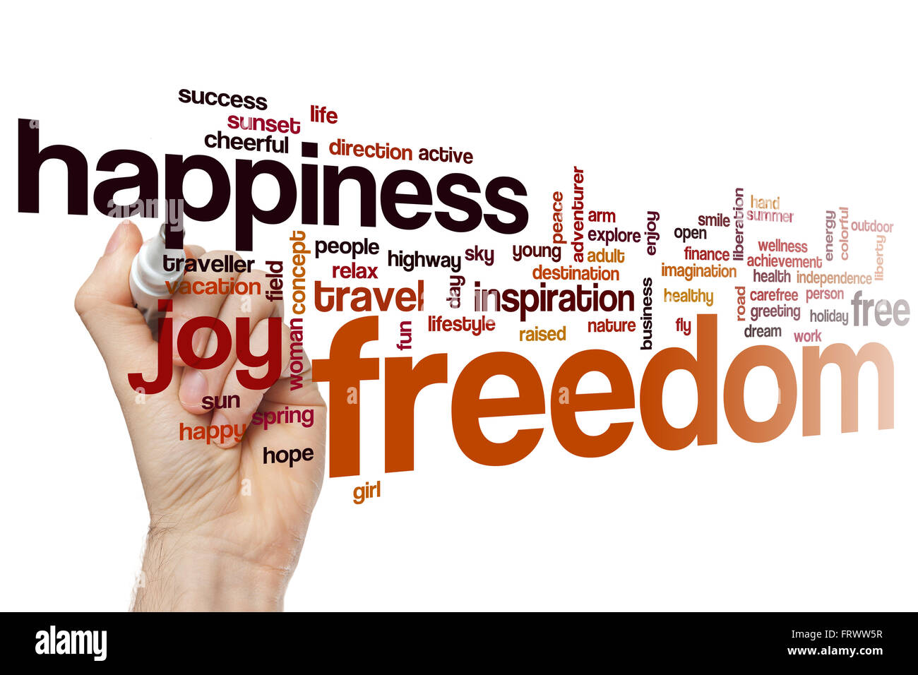 Freedom word cloud Stock Photo - Alamy