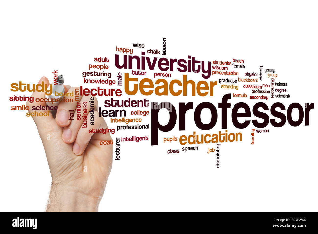Professor word cloud Stock Photo - Alamy