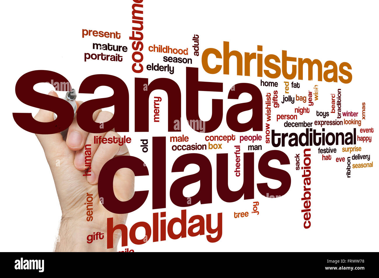 Santa Claus word cloud Stock Photo - Alamy