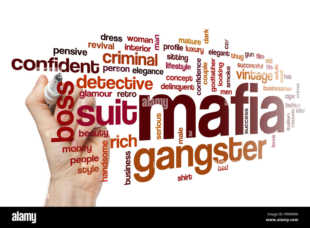 Mafia word cloud Stock Photo - Alamy