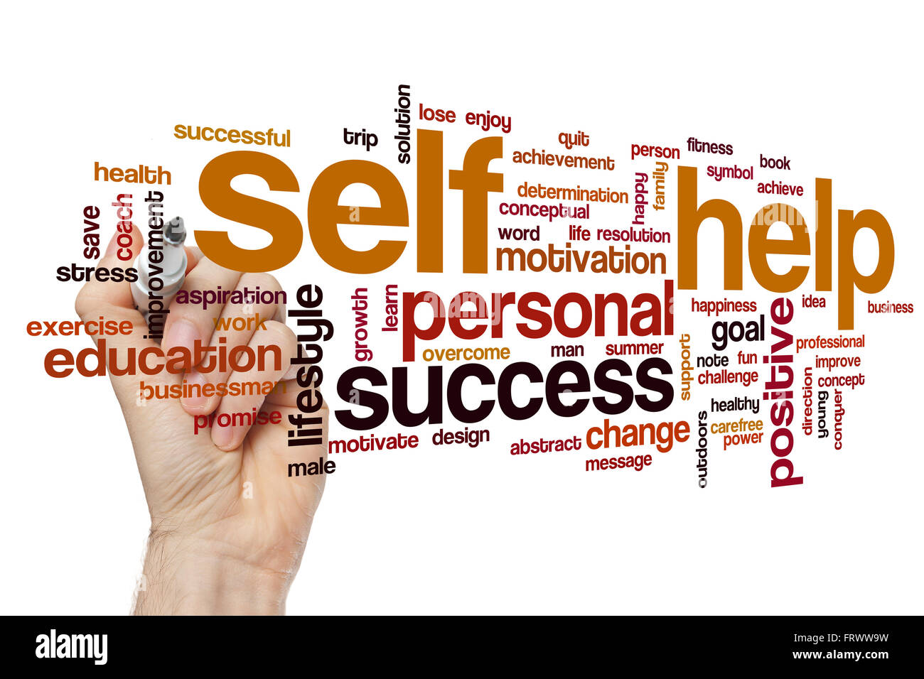 Self help word cloud Stock Photo - Alamy