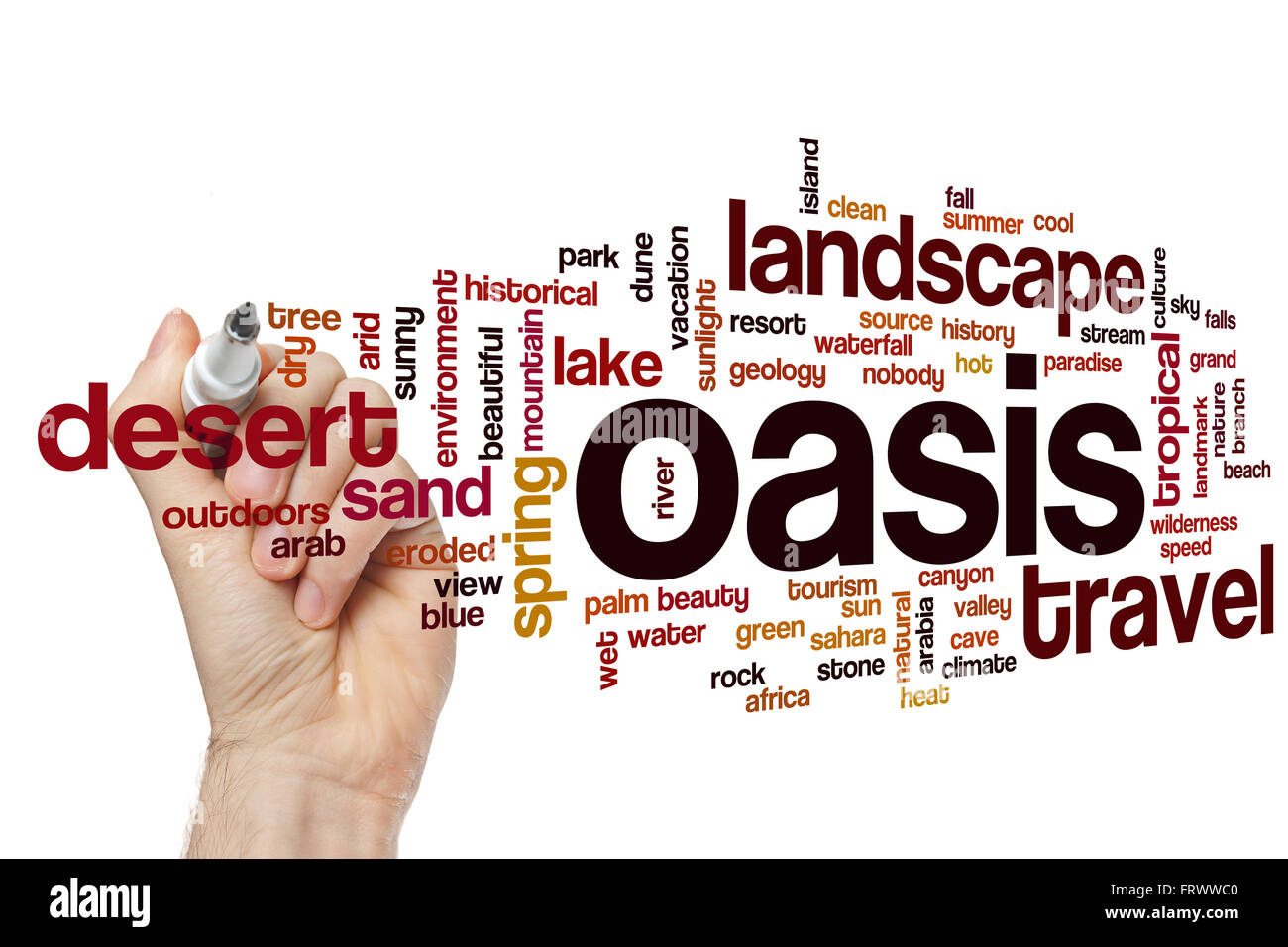 Natural desert waterfall Cut Out Stock Images & Pictures - Alamy