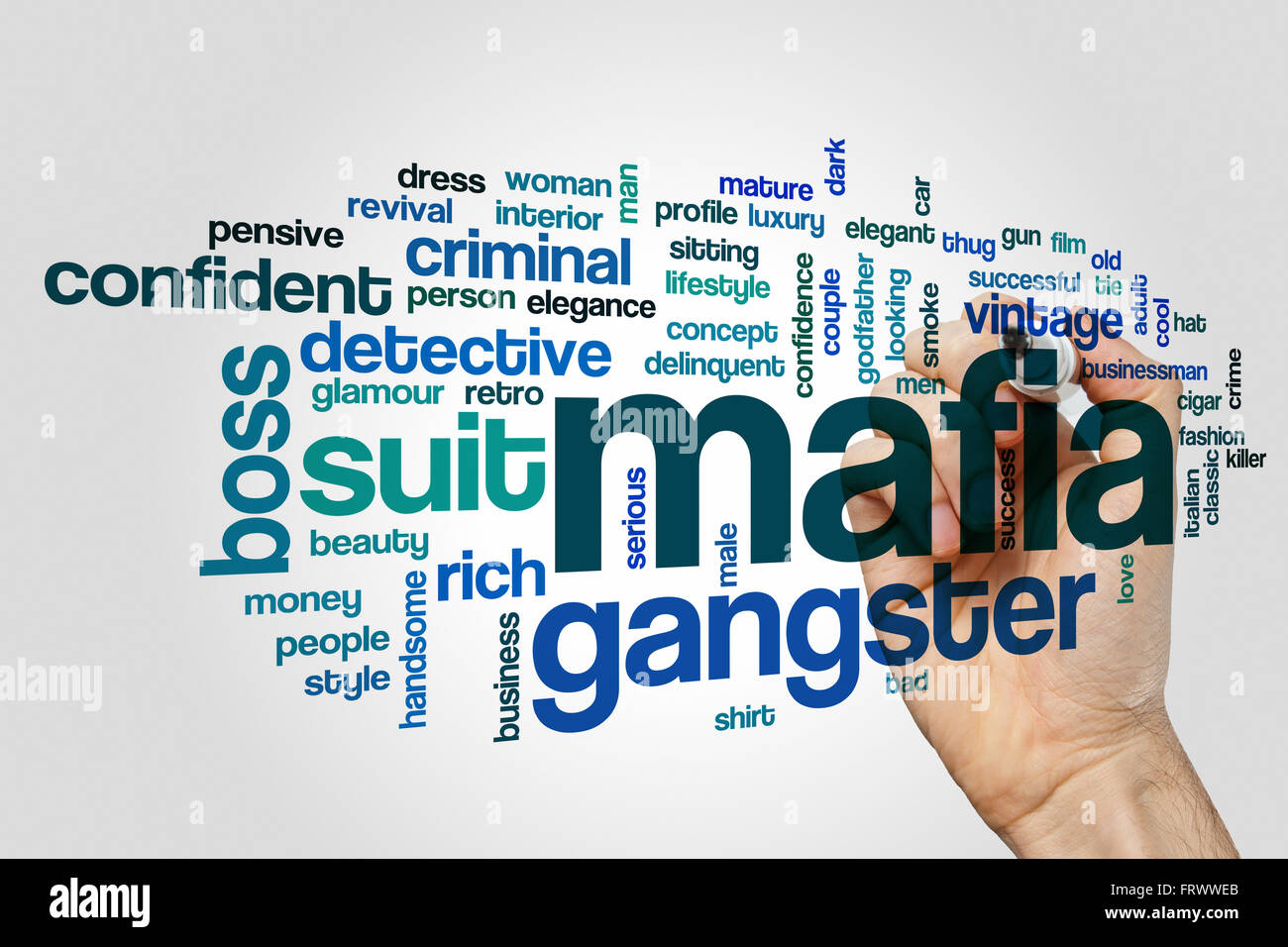 Mafia word cloud Stock Photo - Alamy