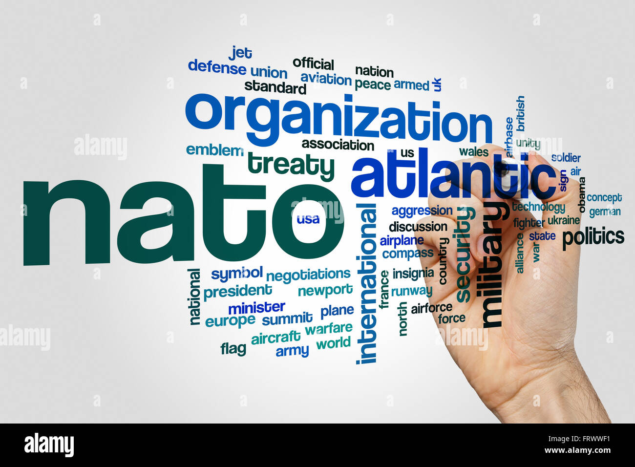 NATO word cloud Stock Photo - Alamy