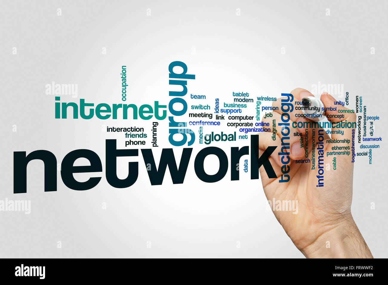 Cloud network group cooperation hi-res stock photography and images - Alamy