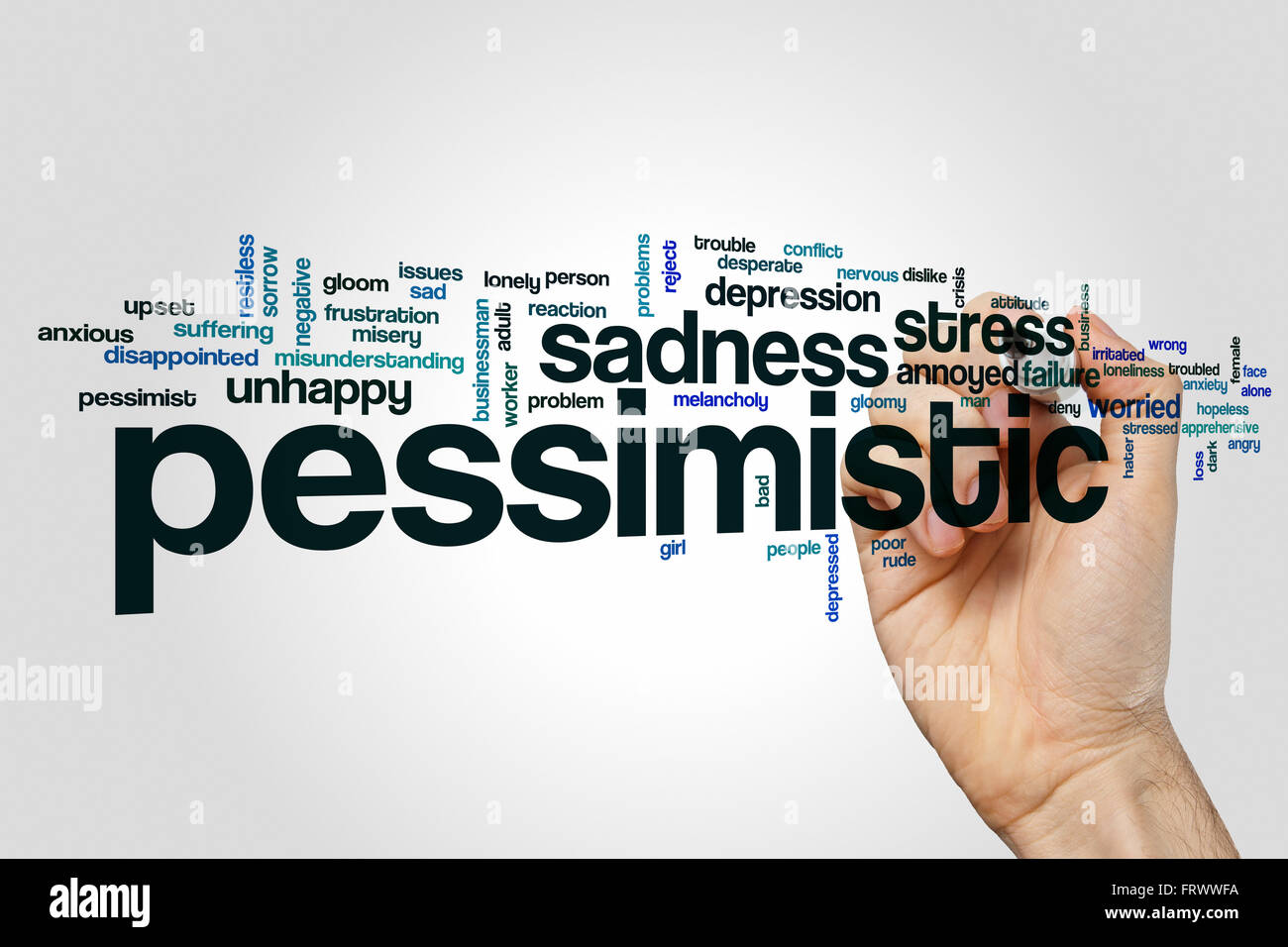 Pessimistic word cloud Stock Photo - Alamy