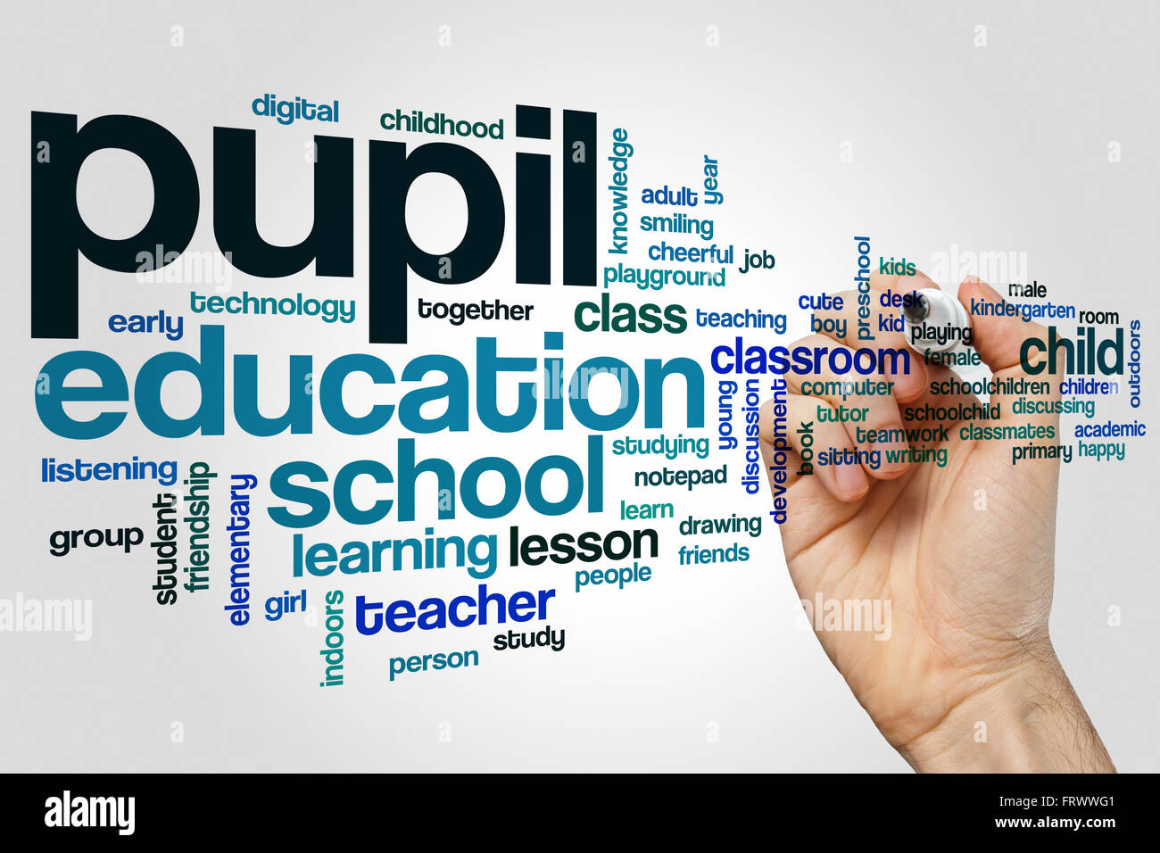 Pupil word cloud Stock Photo - Alamy