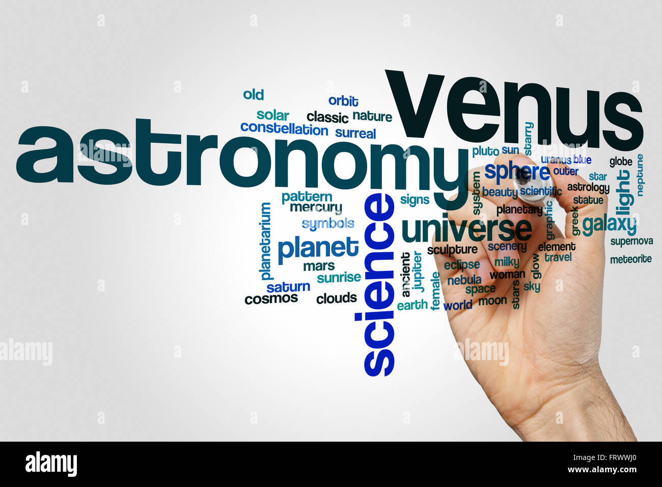 Venus word cloud Stock Photo - Alamy