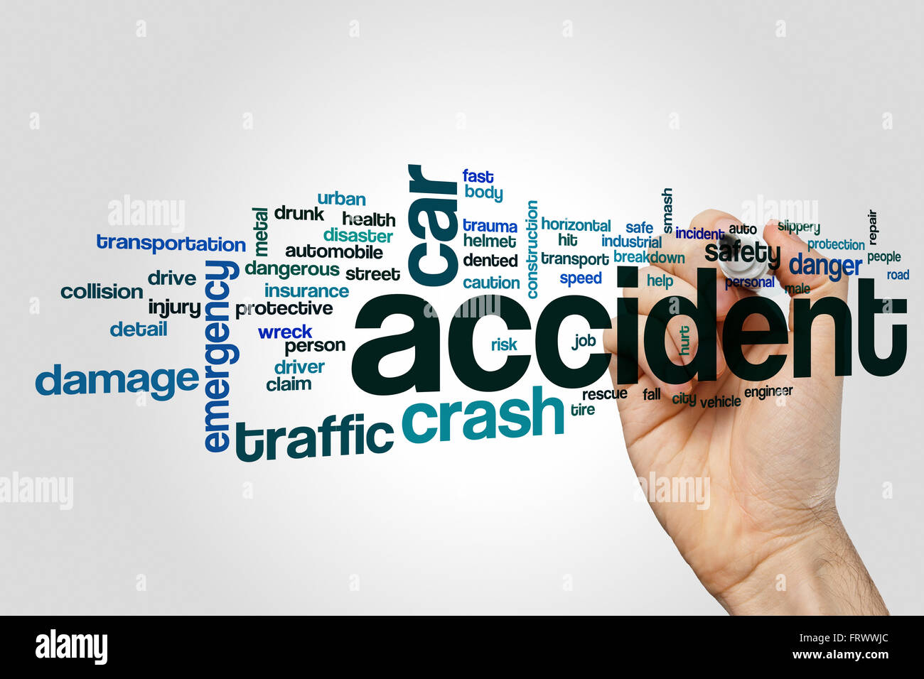 Accident word cloud Stock Photo - Alamy