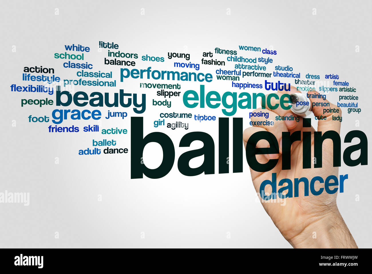 Ballerina word cloud Stock Photo - Alamy