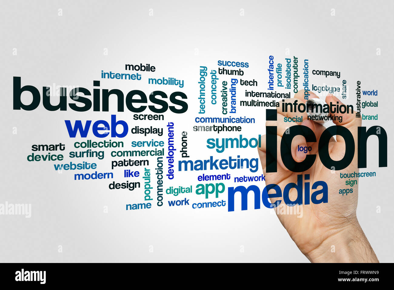 Icon word cloud Stock Photo - Alamy