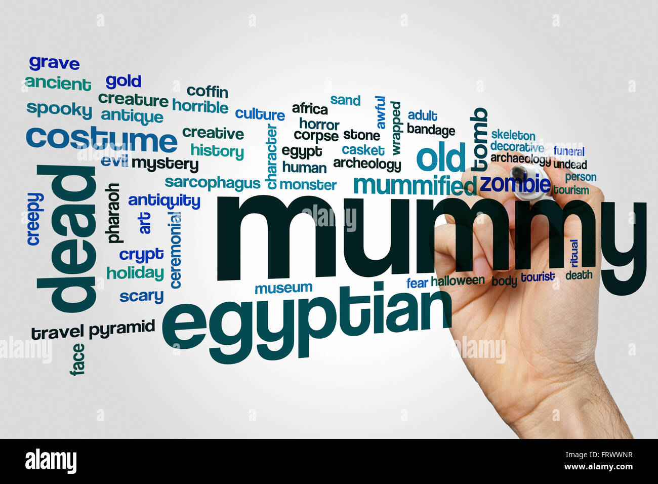 Mummy word cloud Stock Photo - Alamy