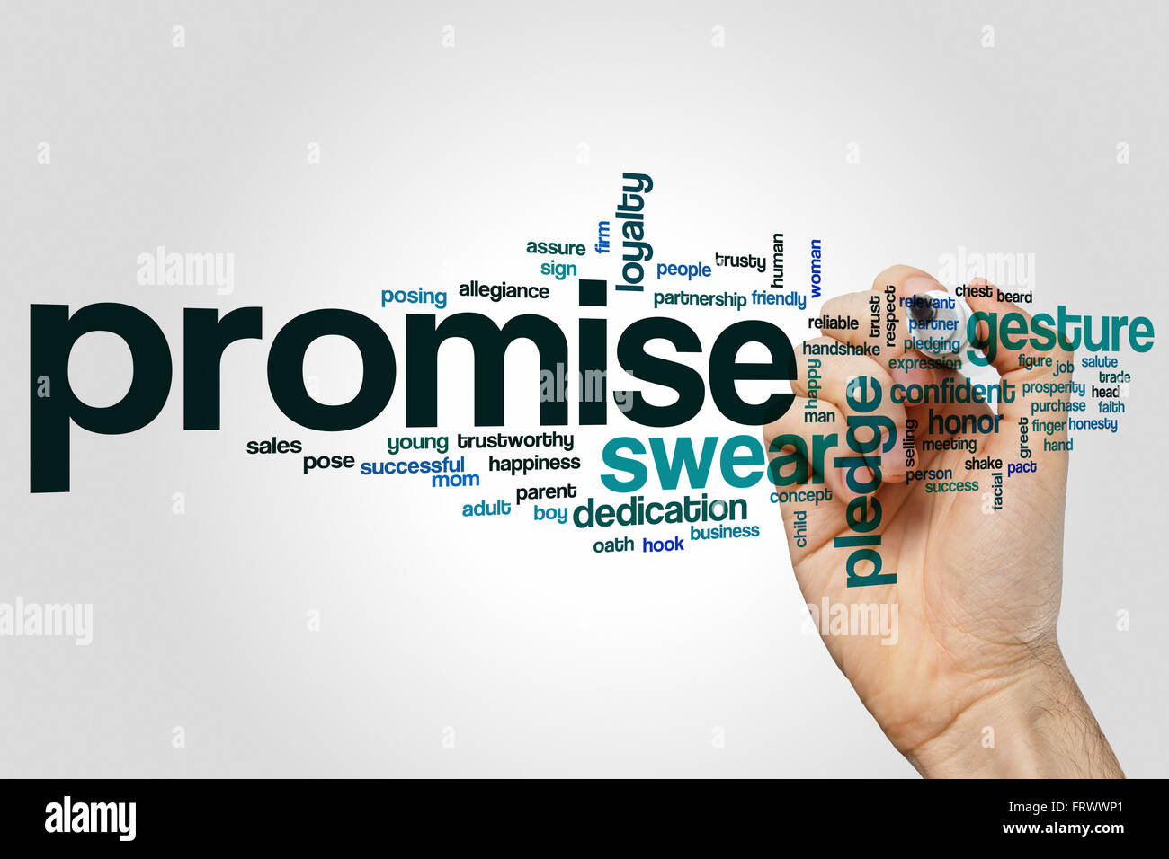 Promise word cloud Stock Photo - Alamy