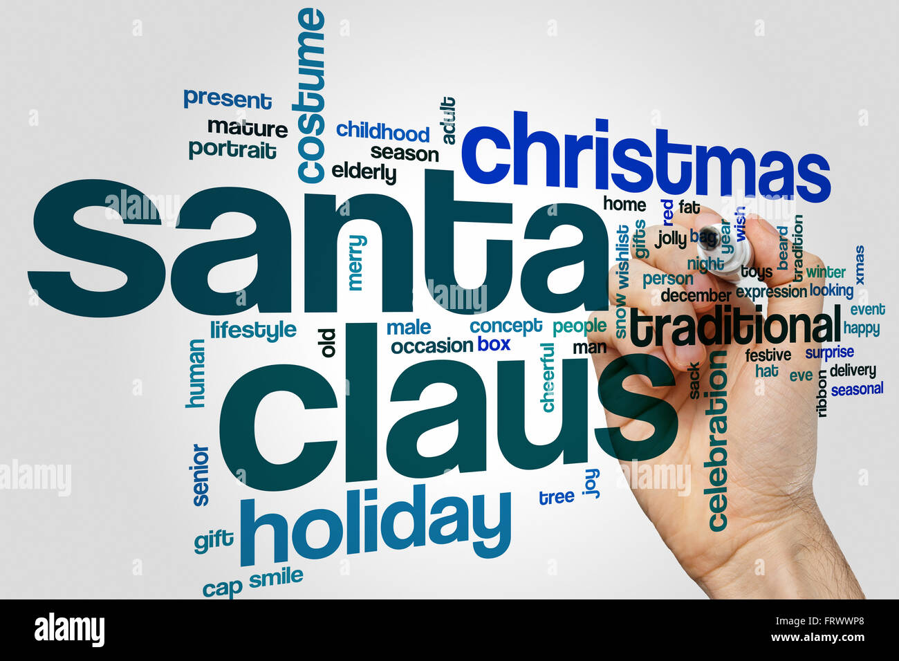 Santa Claus word cloud Stock Photo - Alamy