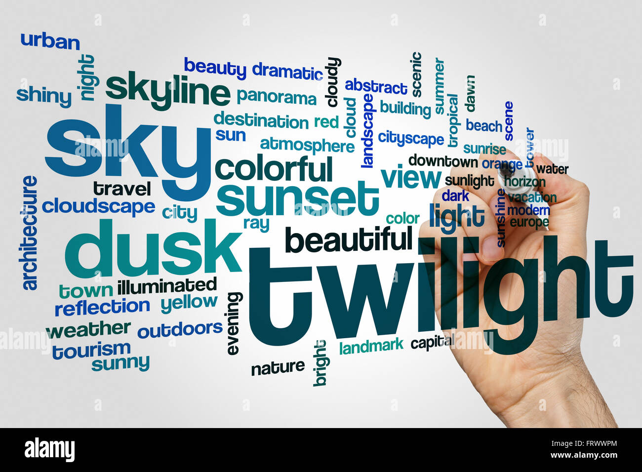 Twilight word cloud Stock Photo - Alamy