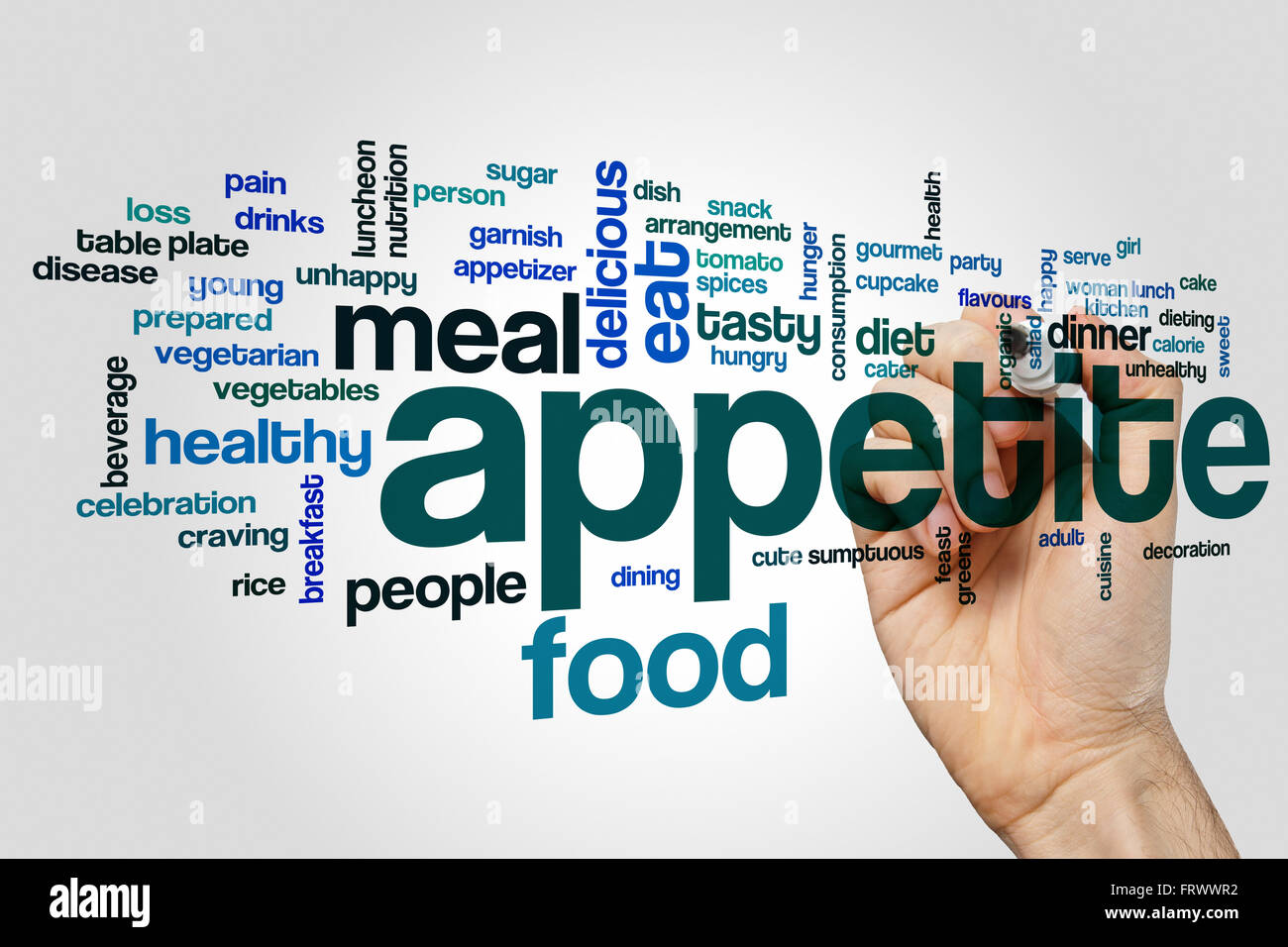 Appetite word cloud Stock Photo - Alamy