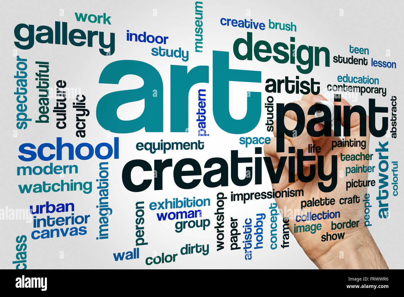 Word art brush paint hi-res stock photography and images - Alamy