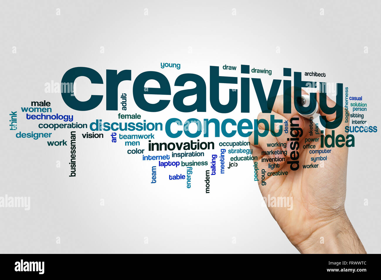 Creativity word cloud Stock Photo - Alamy