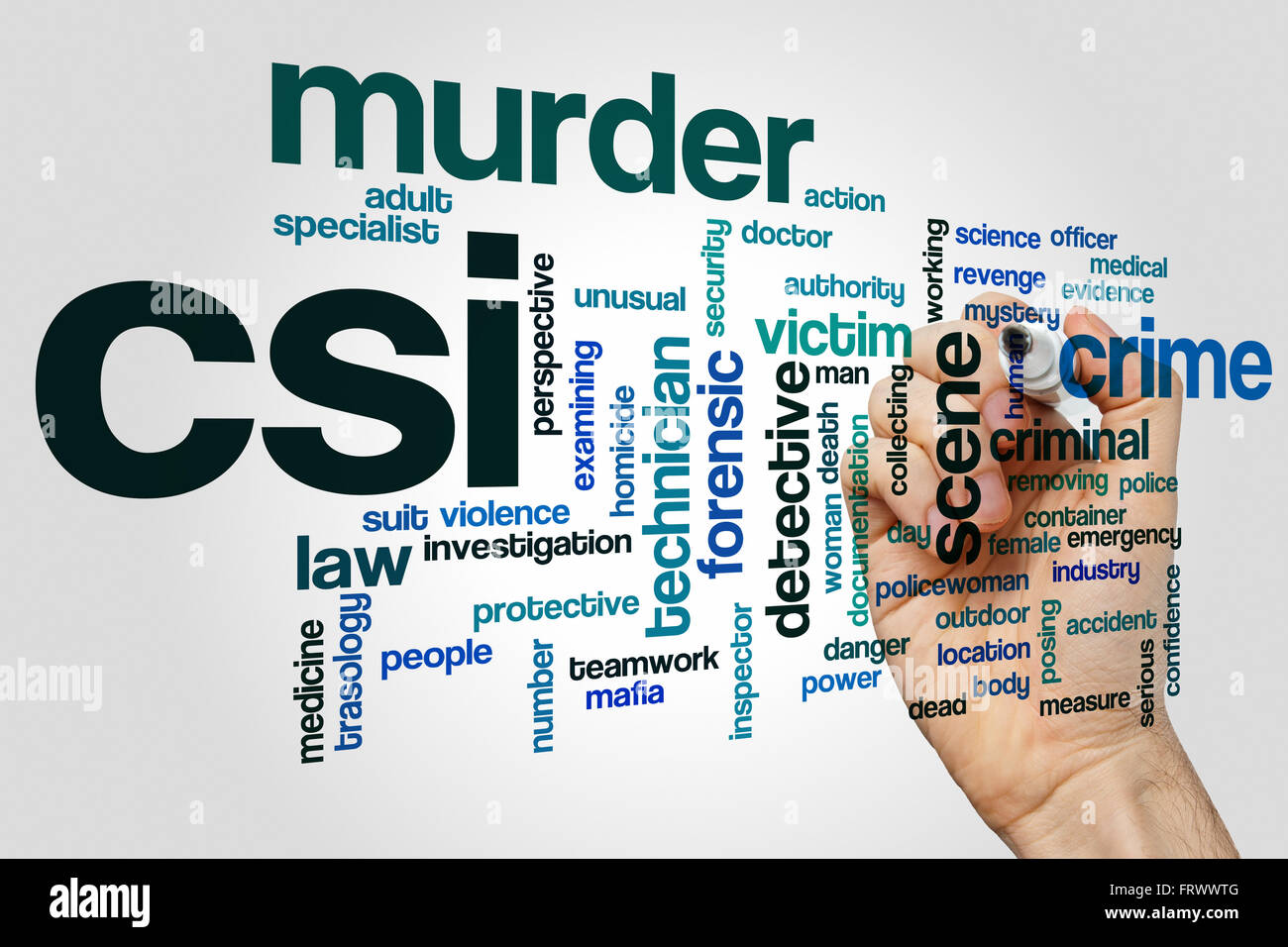 CSI word cloud Stock Photo - Alamy