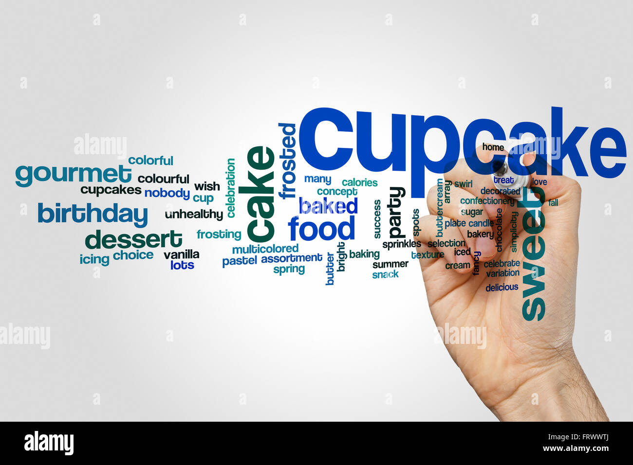 Cupcake word cloud Stock Photo - Alamy