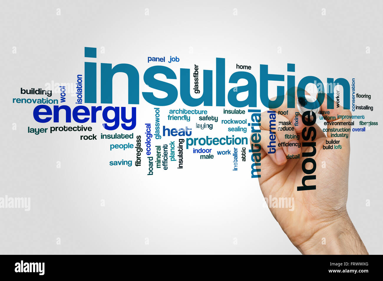 Insulation word cloud Stock Photo - Alamy
