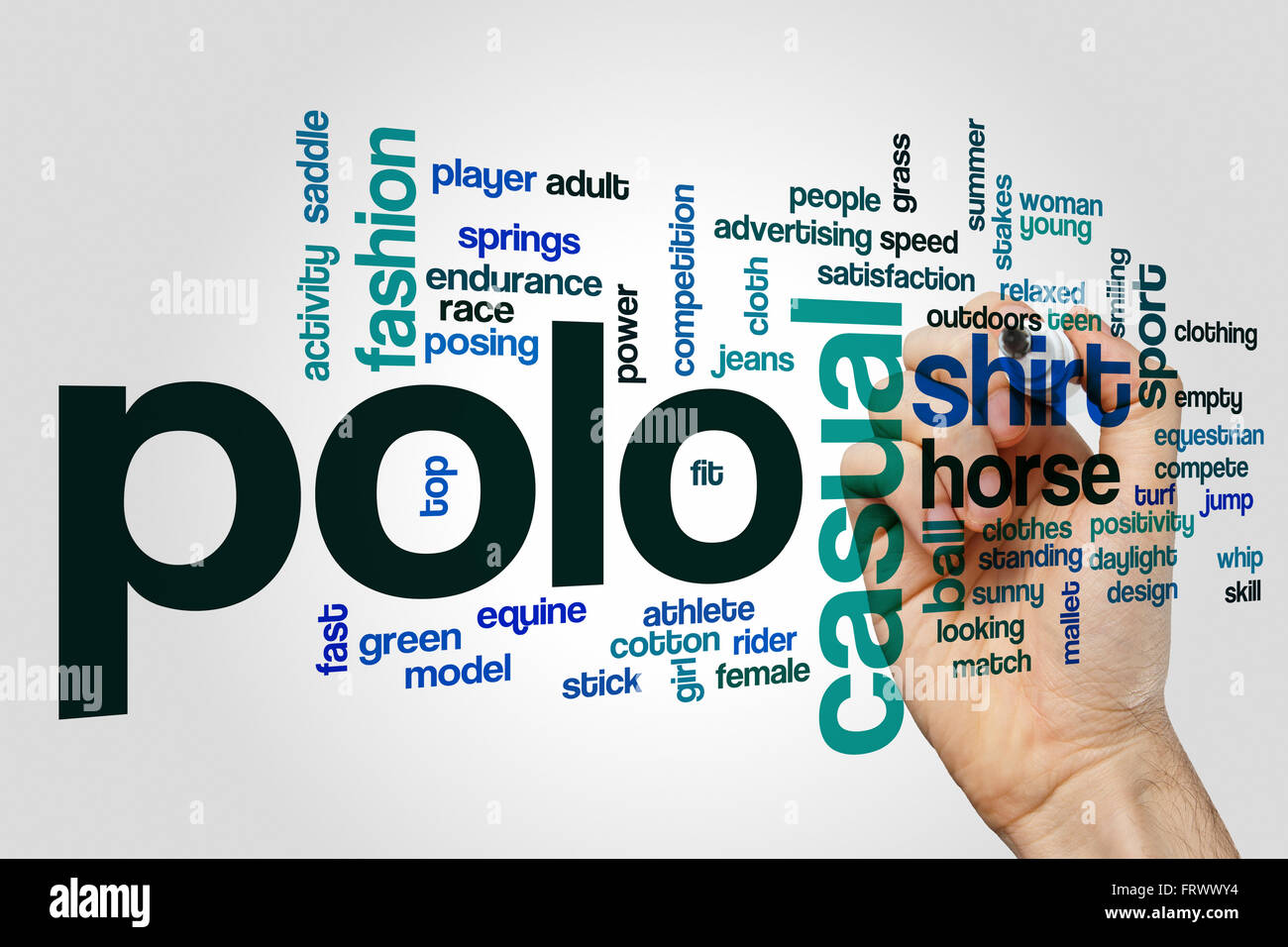 Polo word cloud Stock Photo - Alamy