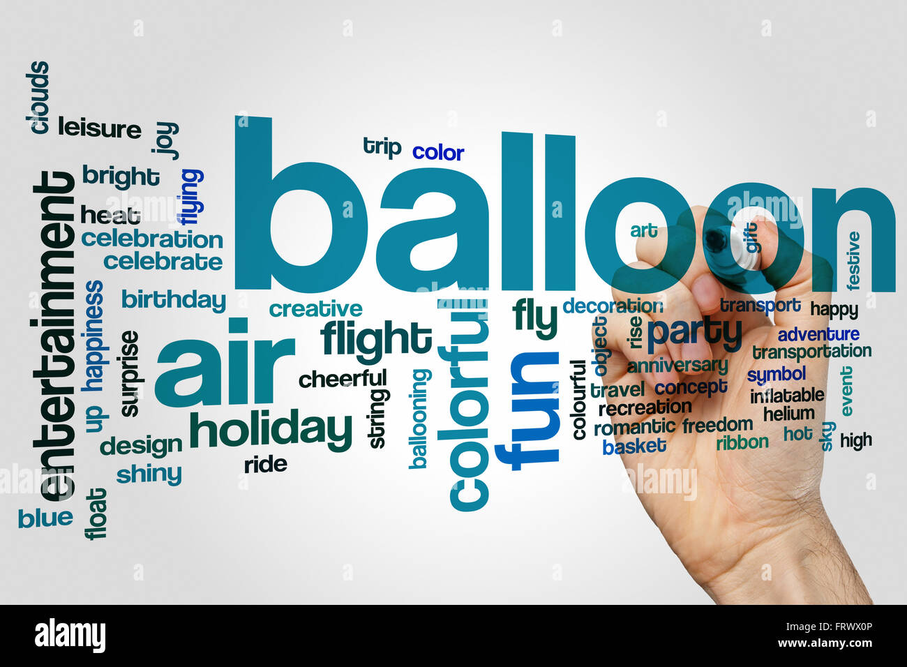 Balloon word cloud concept Stock Photo - Alamy