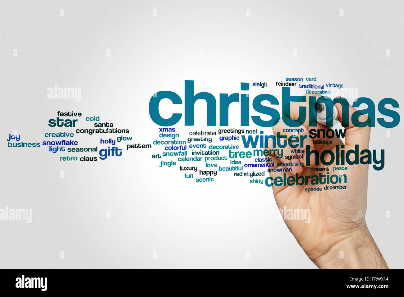Christmas concept word cloud background Stock Photo - Alamy
