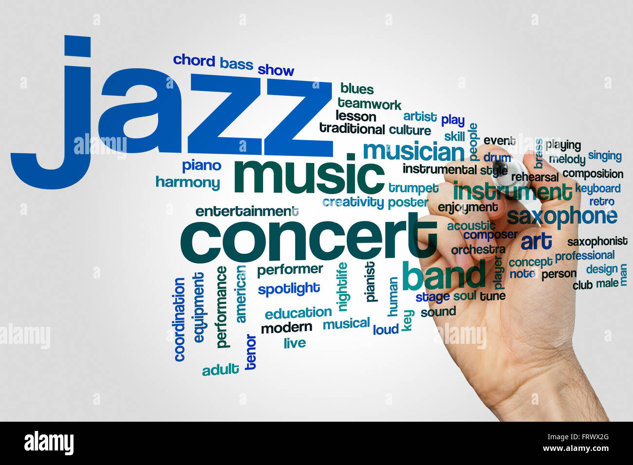 Musician word cloud concept music hi-res stock photography and images ...