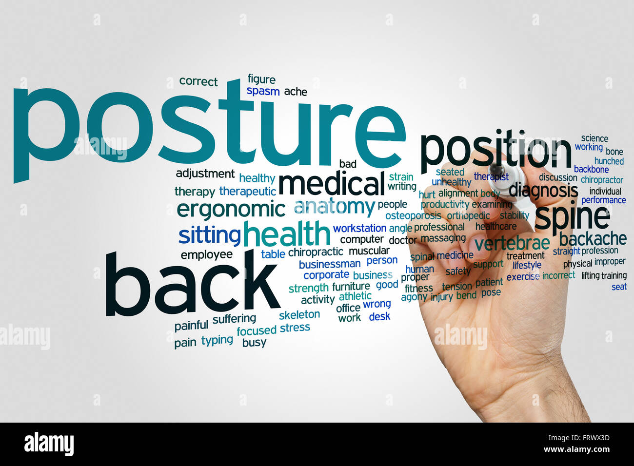 Posture concept word cloud background Stock Photo - Alamy
