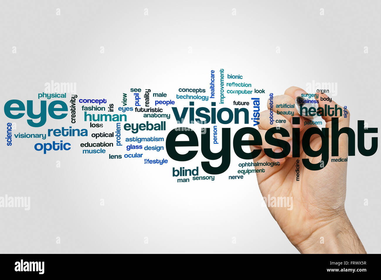 Eyesight word cloud concept Stock Photo - Alamy