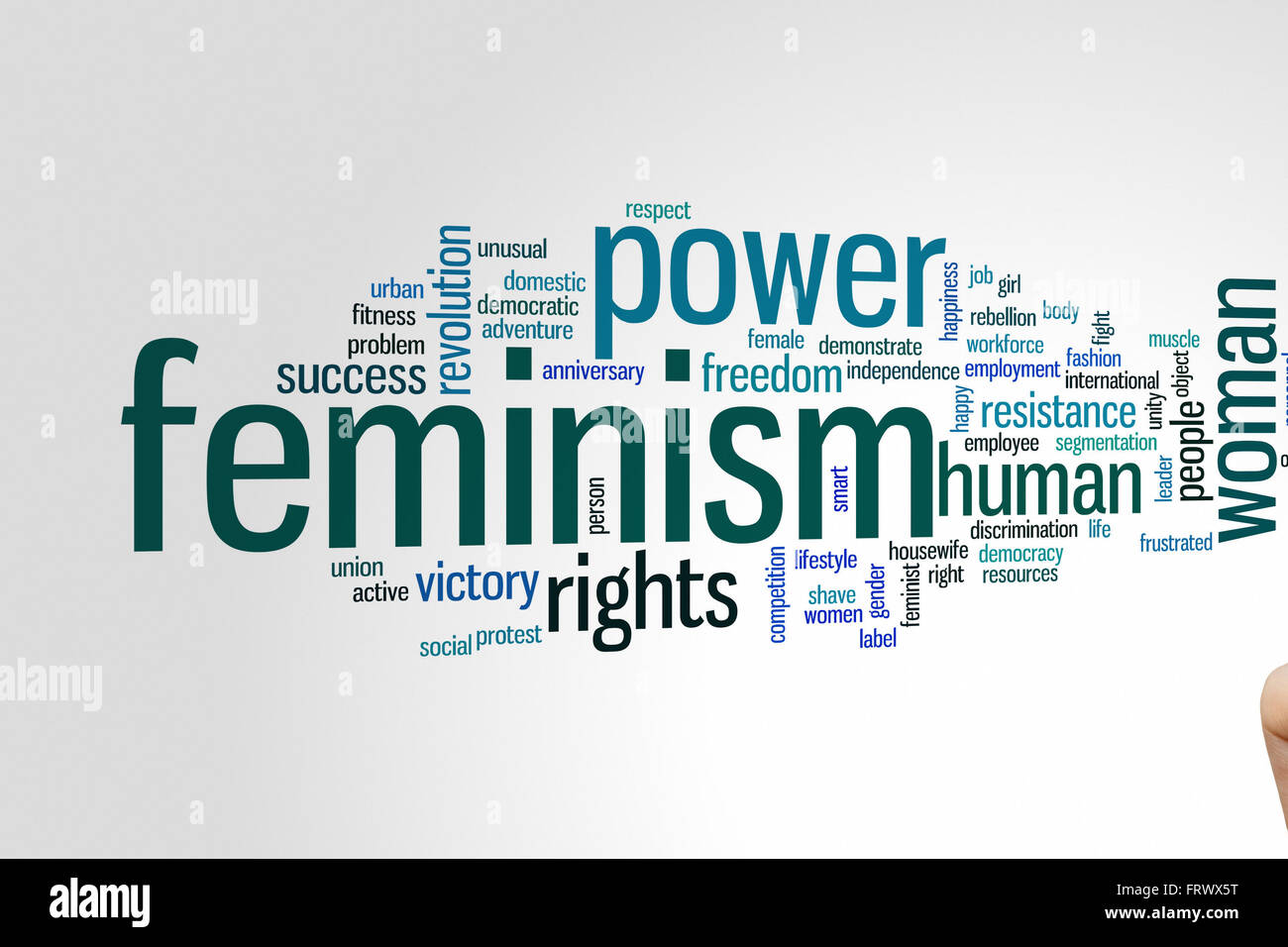 Feminism concept word cloud background Stock Photo - Alamy