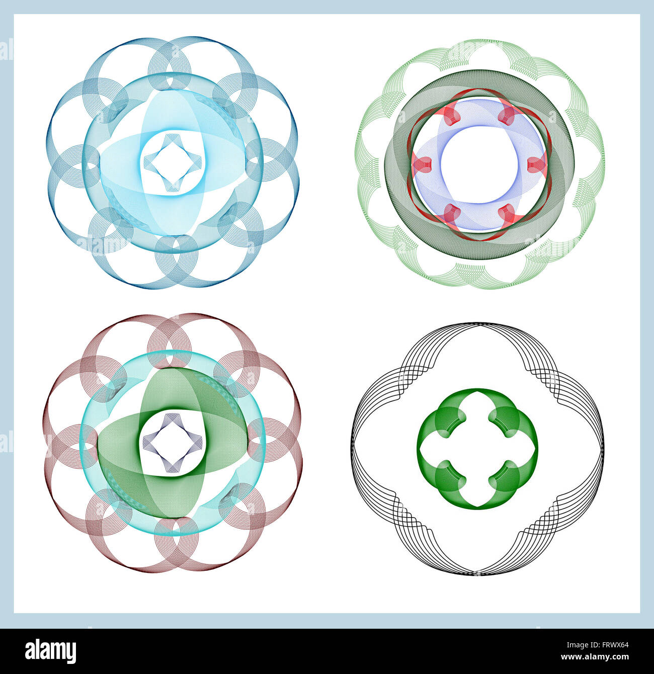 Decorative circular elements with fading colors Stock Photo - Alamy