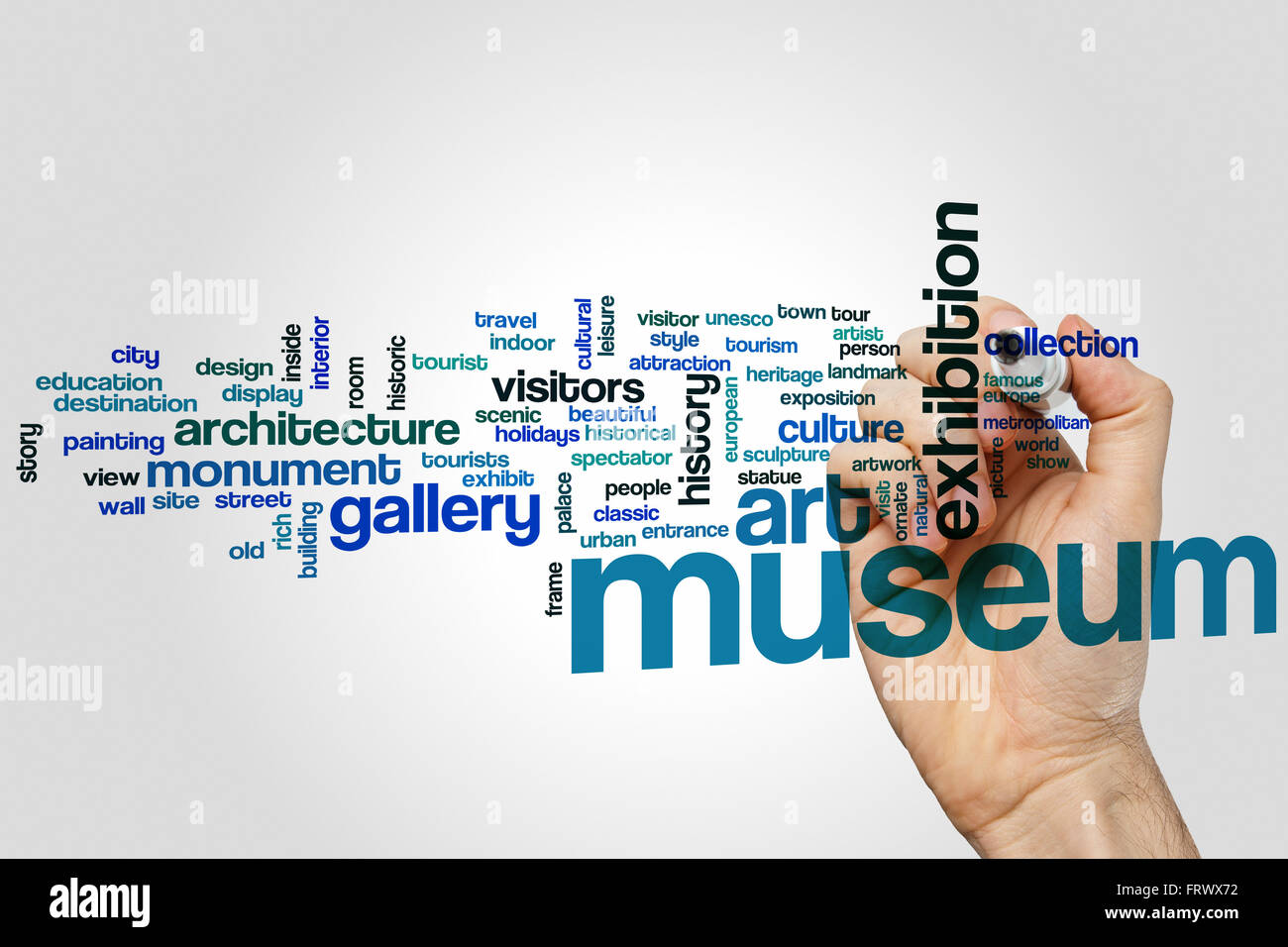 Museum word cloud concept Stock Photo - Alamy