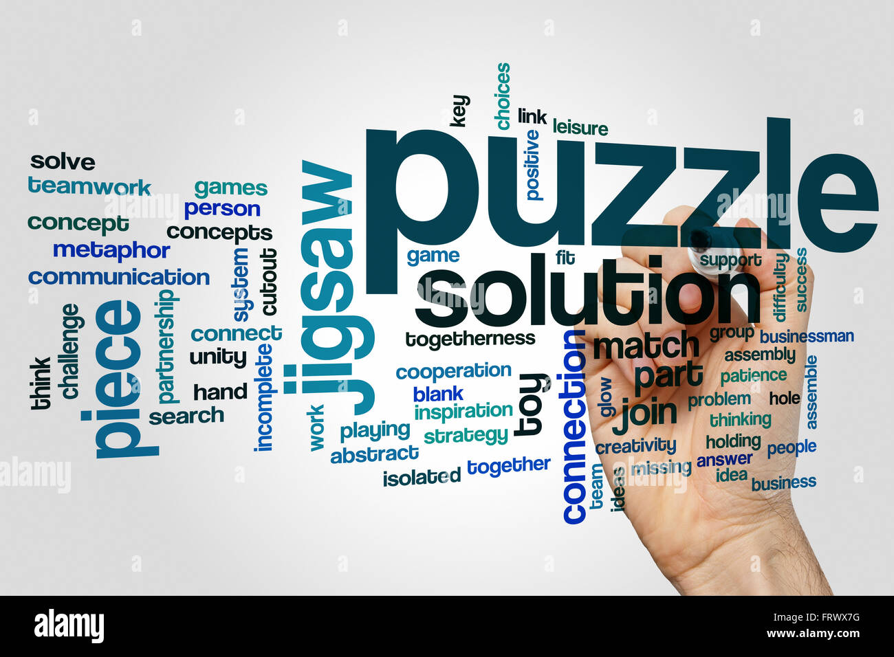 Puzzle success word piece hi-res stock photography and images - Alamy