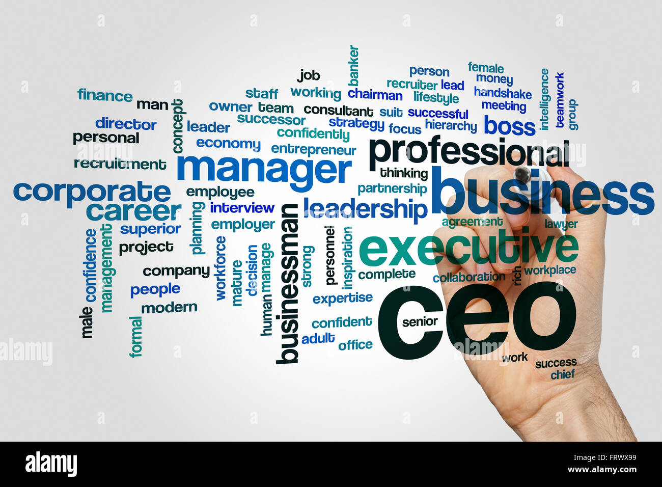 CEO concept word cloud background Stock Photo - Alamy