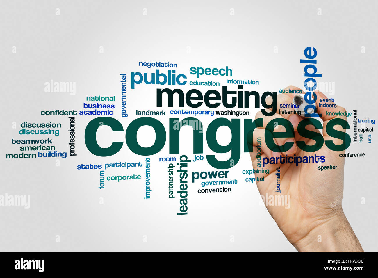 Congress concept word cloud background Stock Photo - Alamy