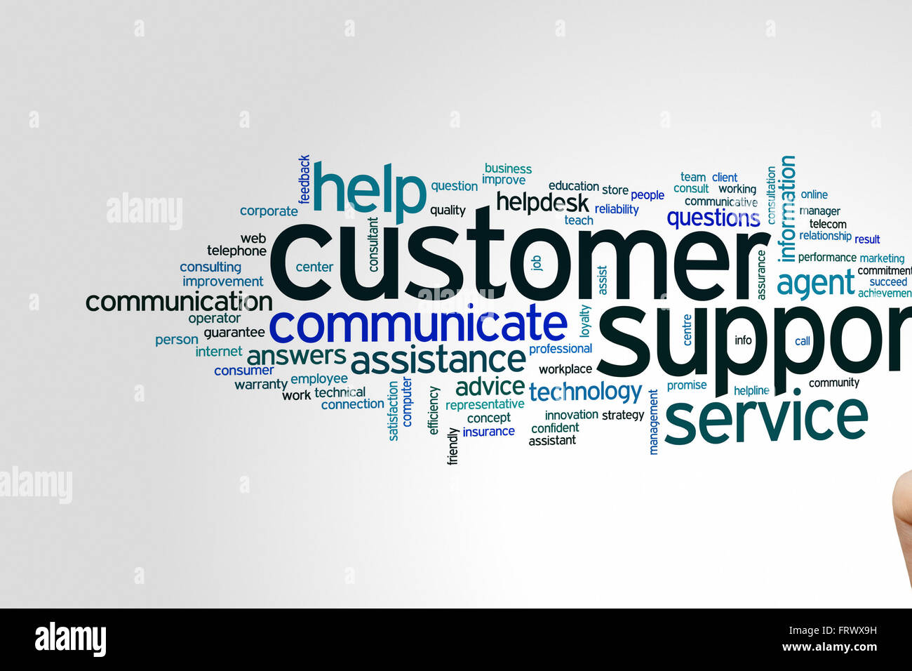 Customer support concept word cloud background Stock Photo - Alamy