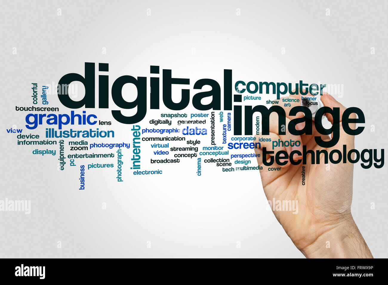 Digital image word cloud concept Stock Photo - Alamy