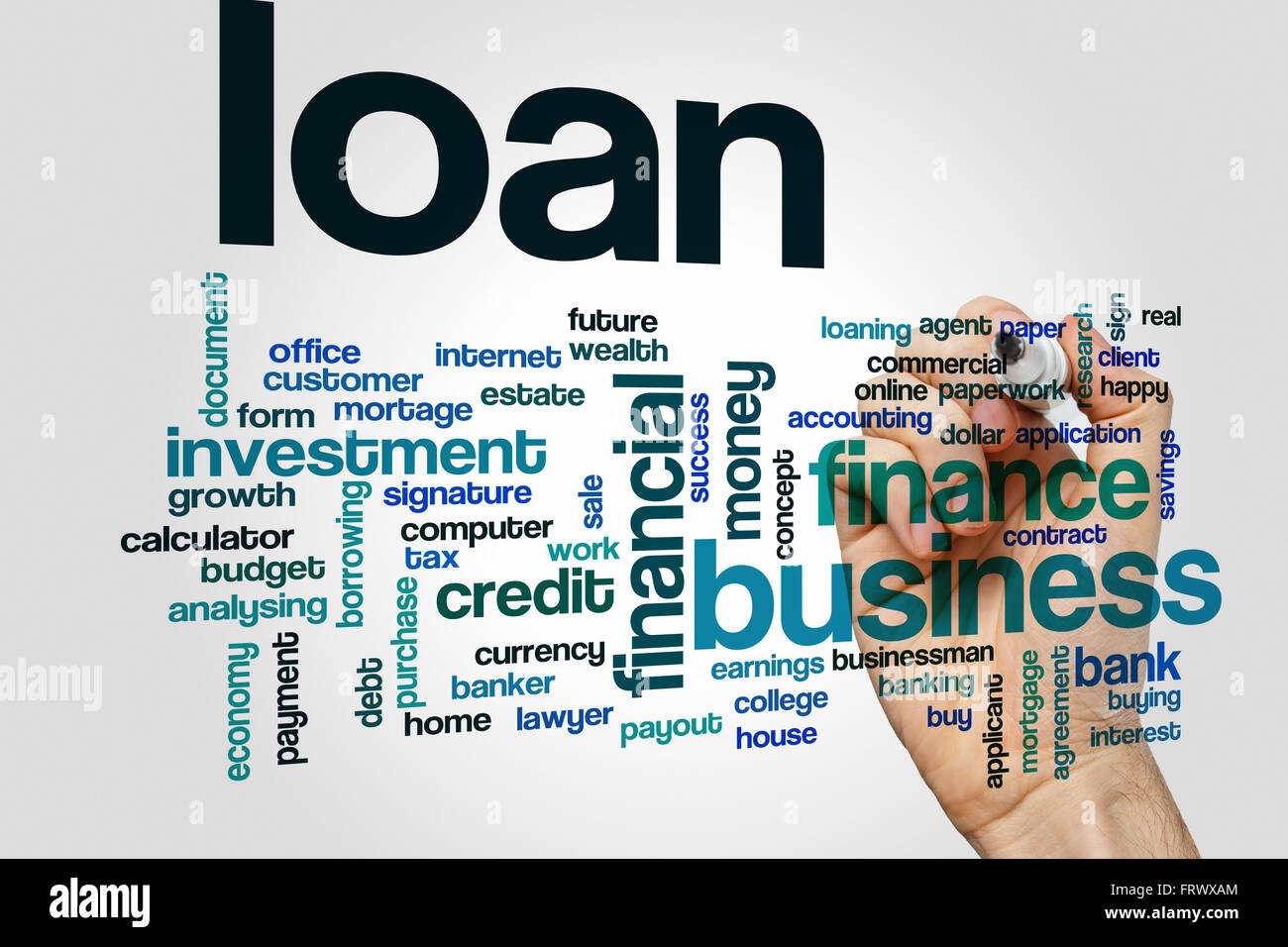 Loan word cloud Stock Photo - Alamy