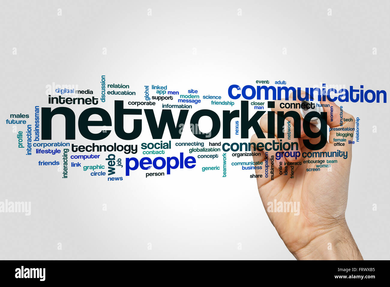 Networking word cloud concept Stock Photo - Alamy