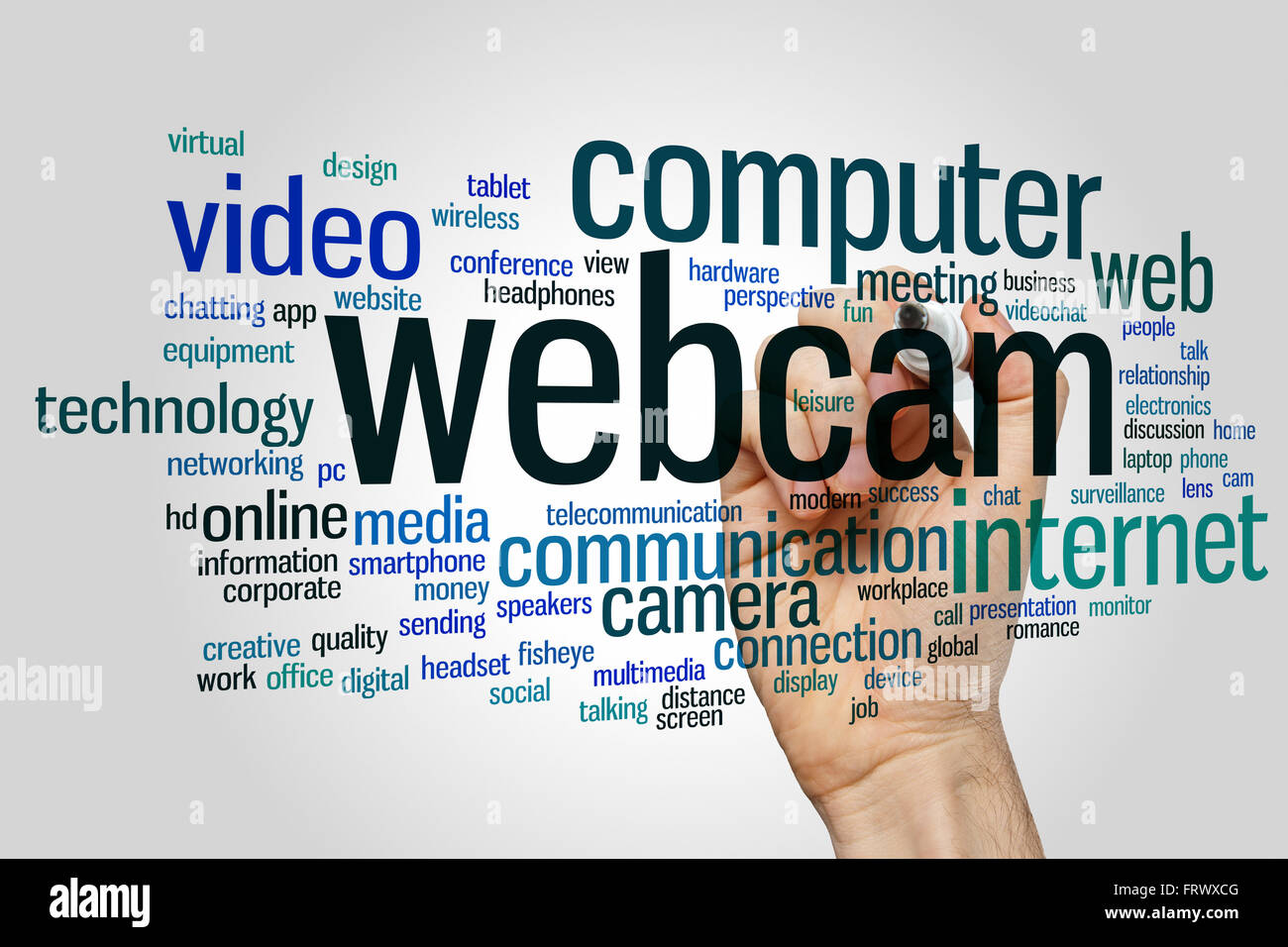 Webcam concept word cloud background Stock Photo - Alamy