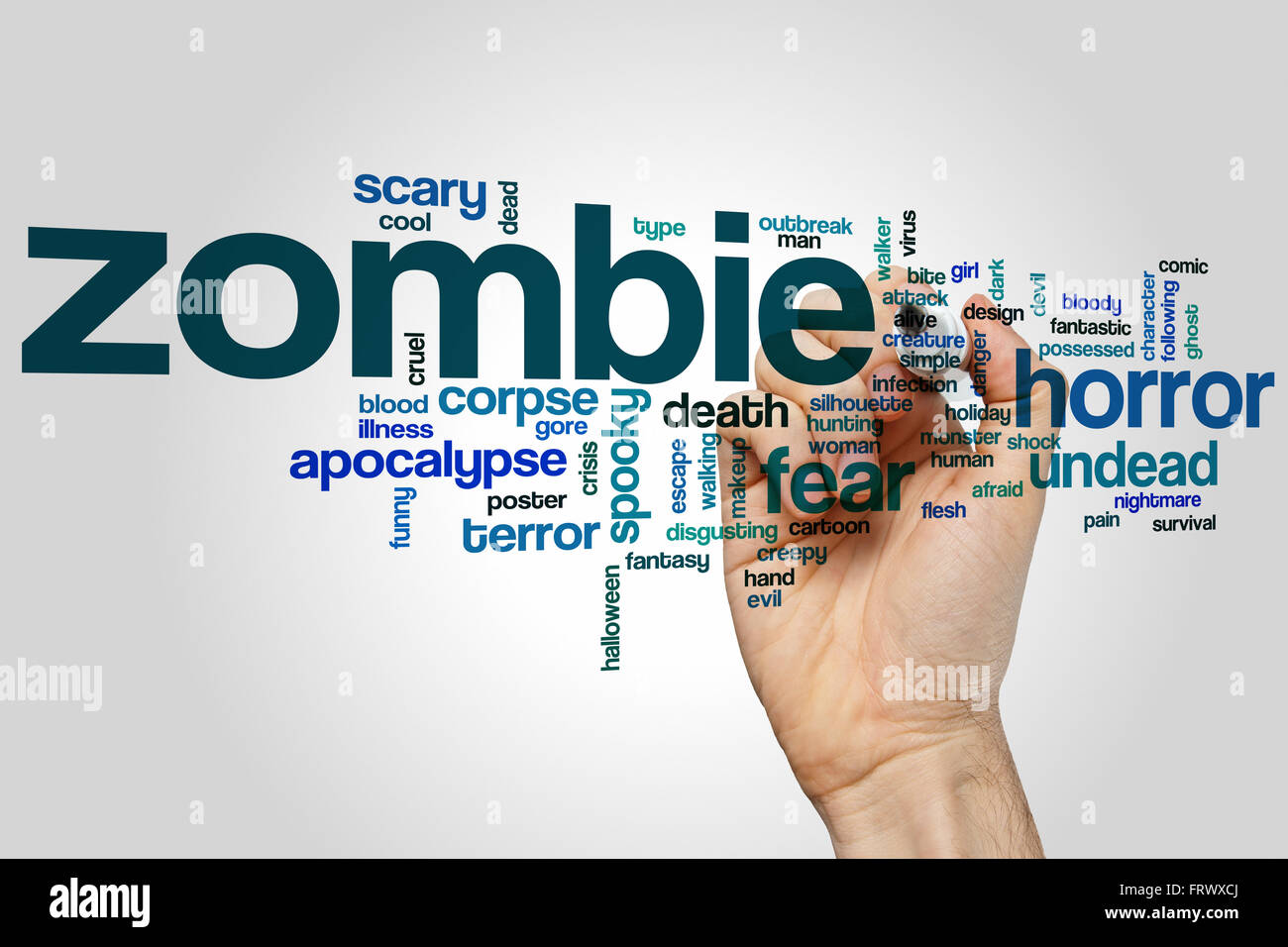 Undead word cloud concept scary hi-res stock photography and images - Alamy